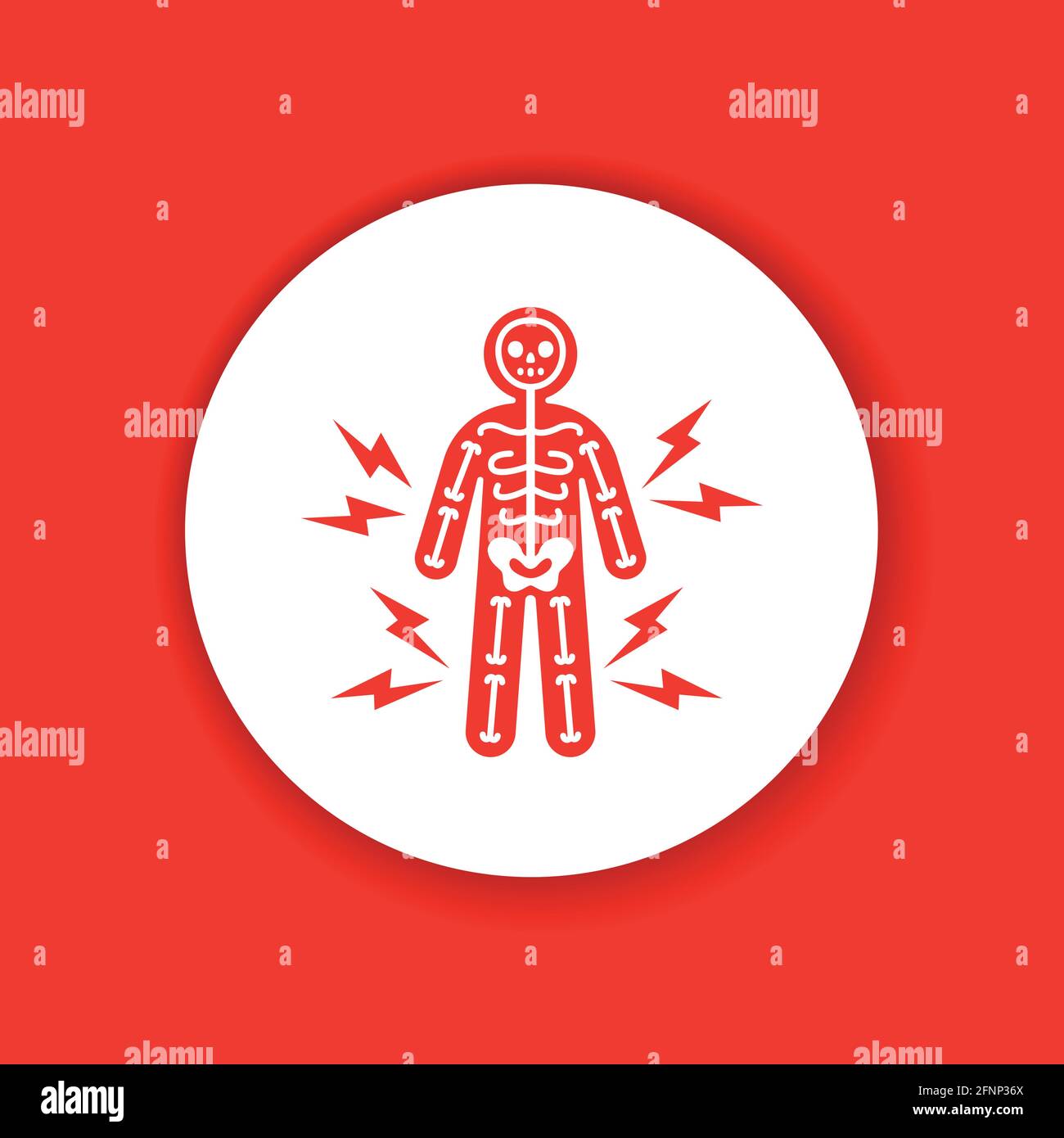 Arthritis human body glyph color icon. Inflammation joint. Sign for web ...