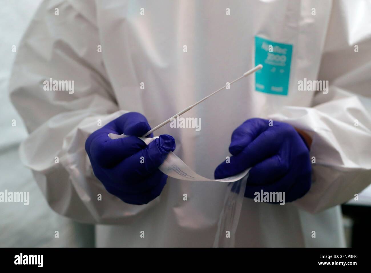 Corona virus pandemic. PCR Covid-19 test. France Stock Photo - Alamy