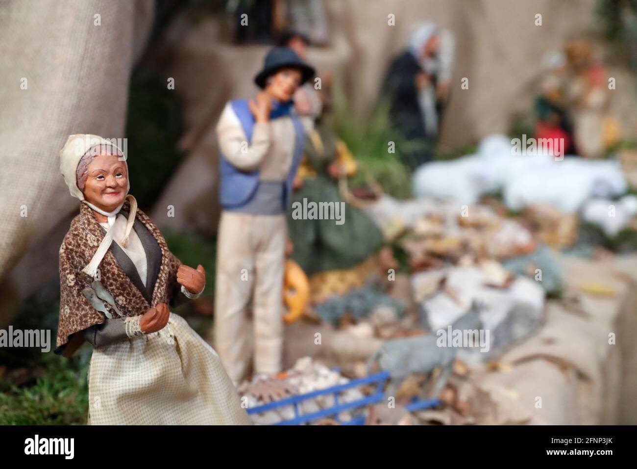 Nativity scene. Christmas crib. France Stock Photo - Alamy