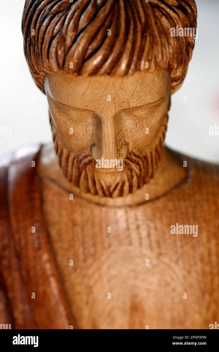 Nativity scene. Christmas crib. Catholic church. France Stock Photo - Alamy