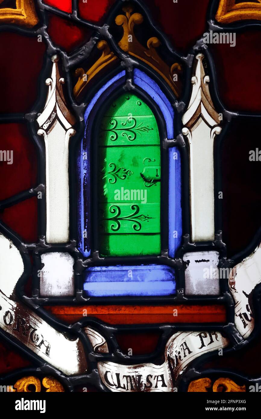 Notre Dame ( our Lady ) d'Aix les Bains church. Stained glass window ...