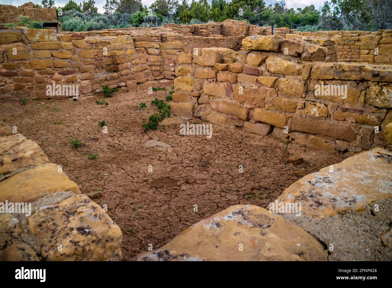 The Sun Temple in Mesa Verde National Park, Colorado Stock Photo - Alamy