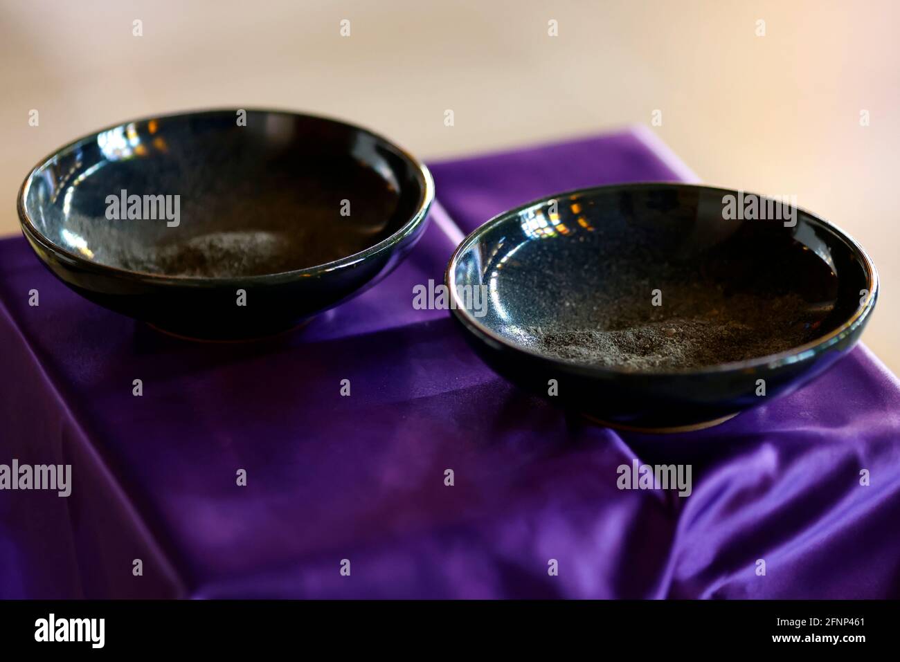 Saint Louis de Novel church. Catholic mass. Ash wednesday celebration ...