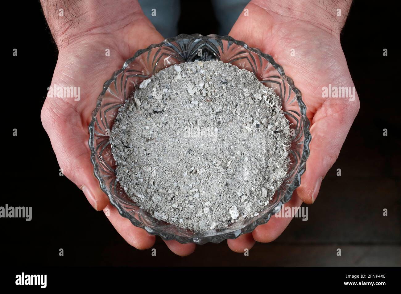 Close-up on hands and ashes. Ash Wednesday celebration. Lent season ...