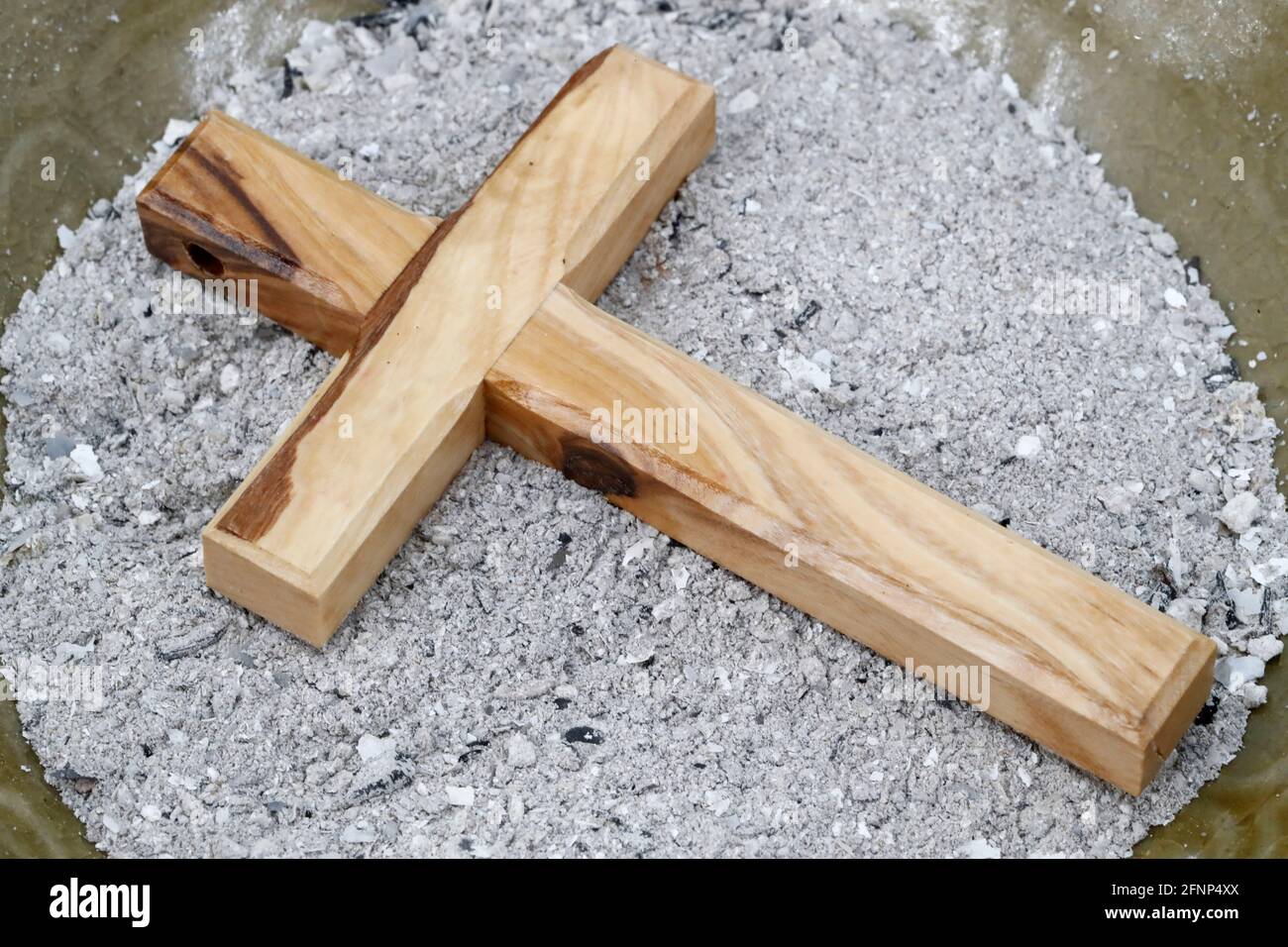 Cross with ashes. Ash Wednesday. Lent season. France Stock Photo - Alamy