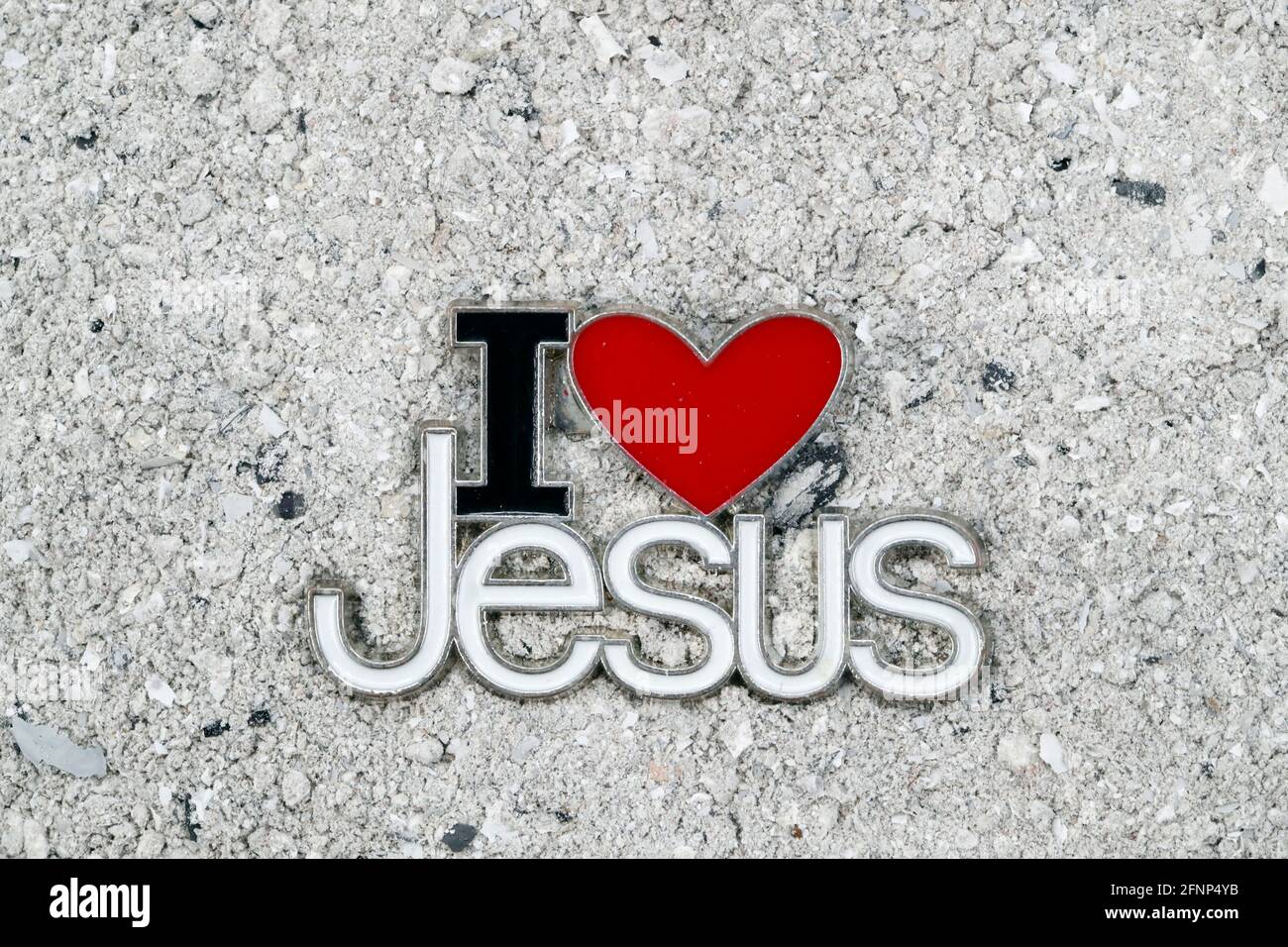 Ashes with I Love Jesus. Ash Wednesday. Lent season. France Stock Photo ...