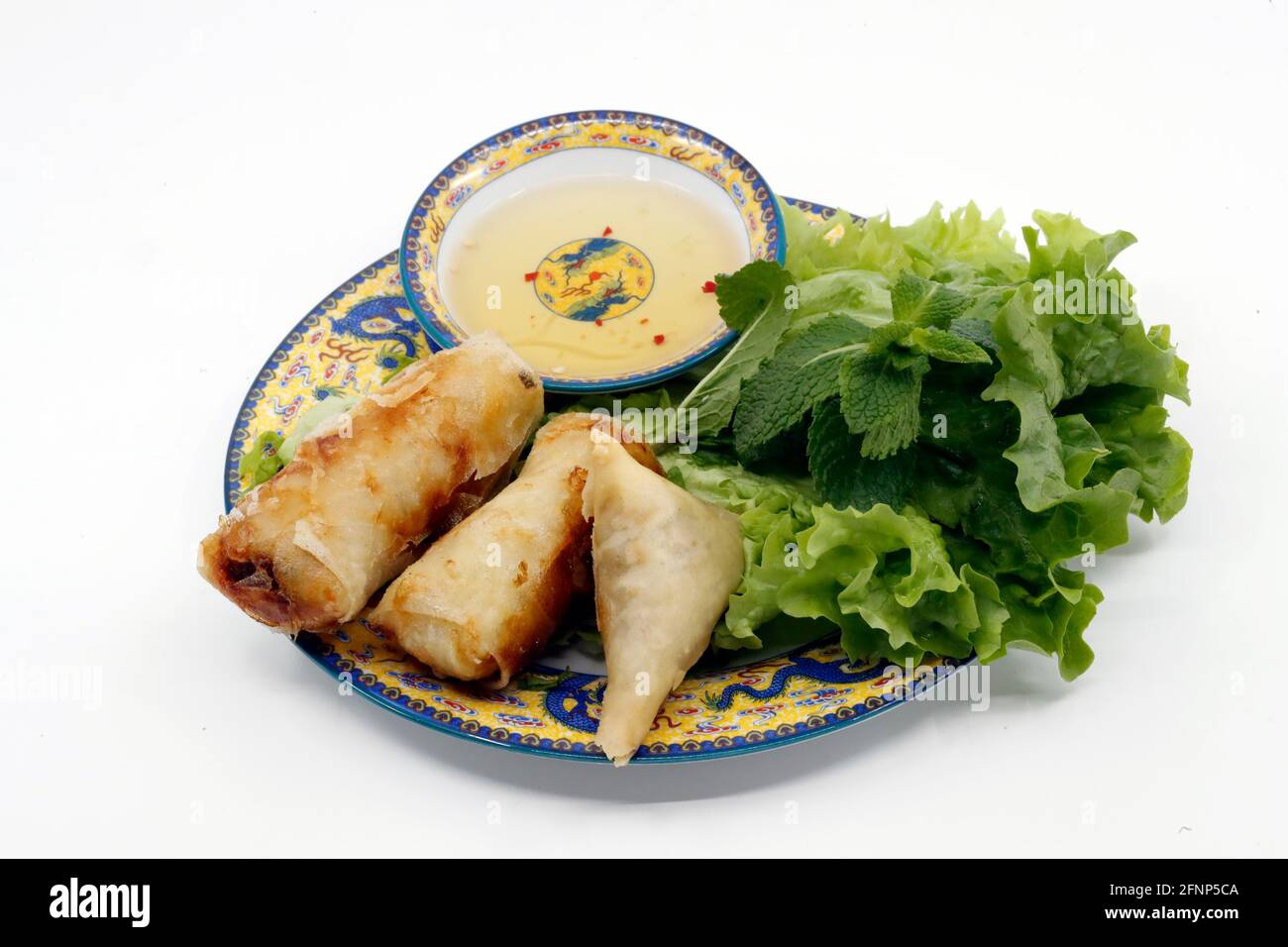Vietnamese cuisine. Vietnamese dish Nem crispy rolls. France Stock ...