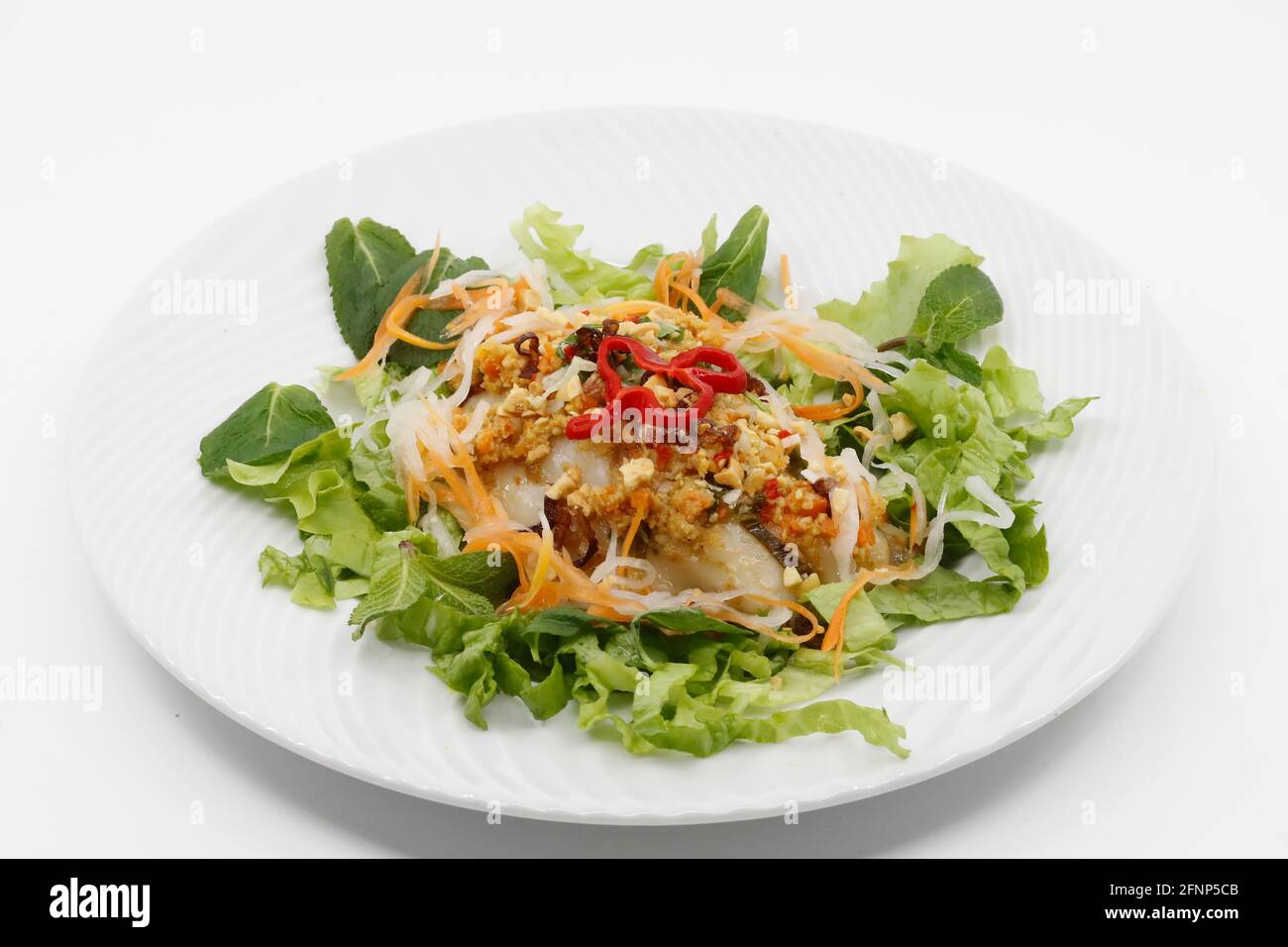 Vietnamese food. Steamed Coconut Rice Cake with Toasted Shrimp Flakes ...
