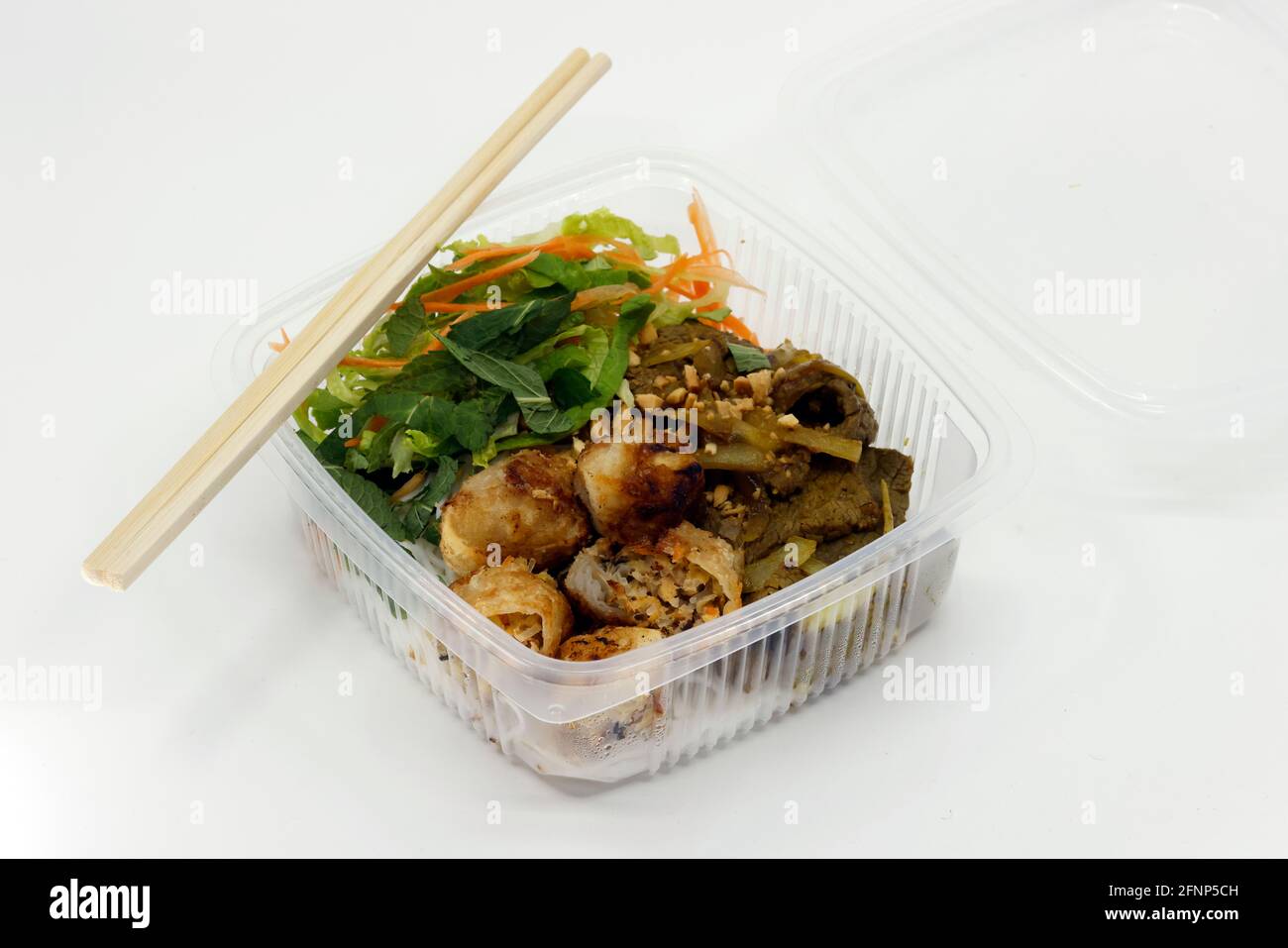 Vietnamese food. Tasty Vietnamese food Bo bun rice vermicelli. France ...