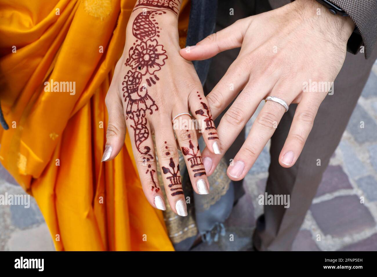 Multiracial mariage in Paris, France Stock Photo - Alamy