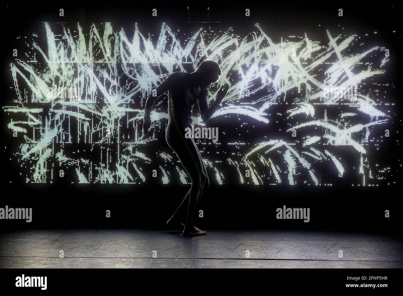 Dancer and multimedia artist Smail Kanoute performing in Paris, France ...