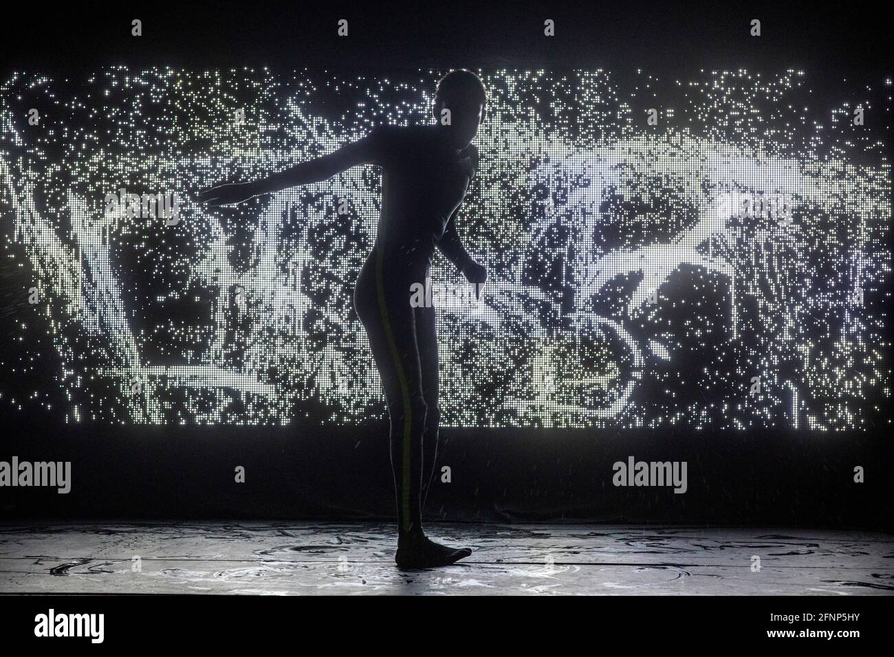 Dancer and multimedia artist Smail Kanoute performing in Paris, France ...
