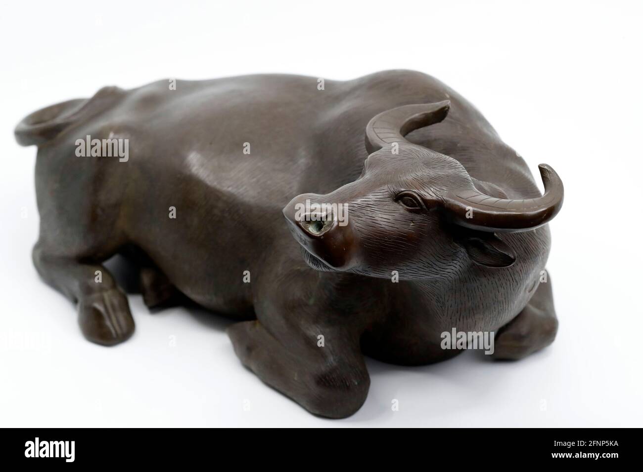 Buffalo bronze statue. France Stock Photo - Alamy