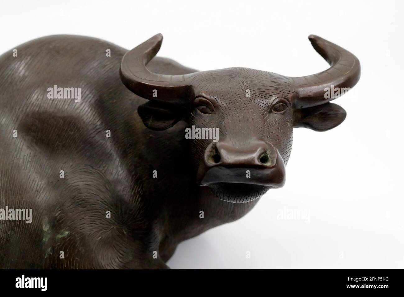 Buffalo bronze statue. France Stock Photo - Alamy