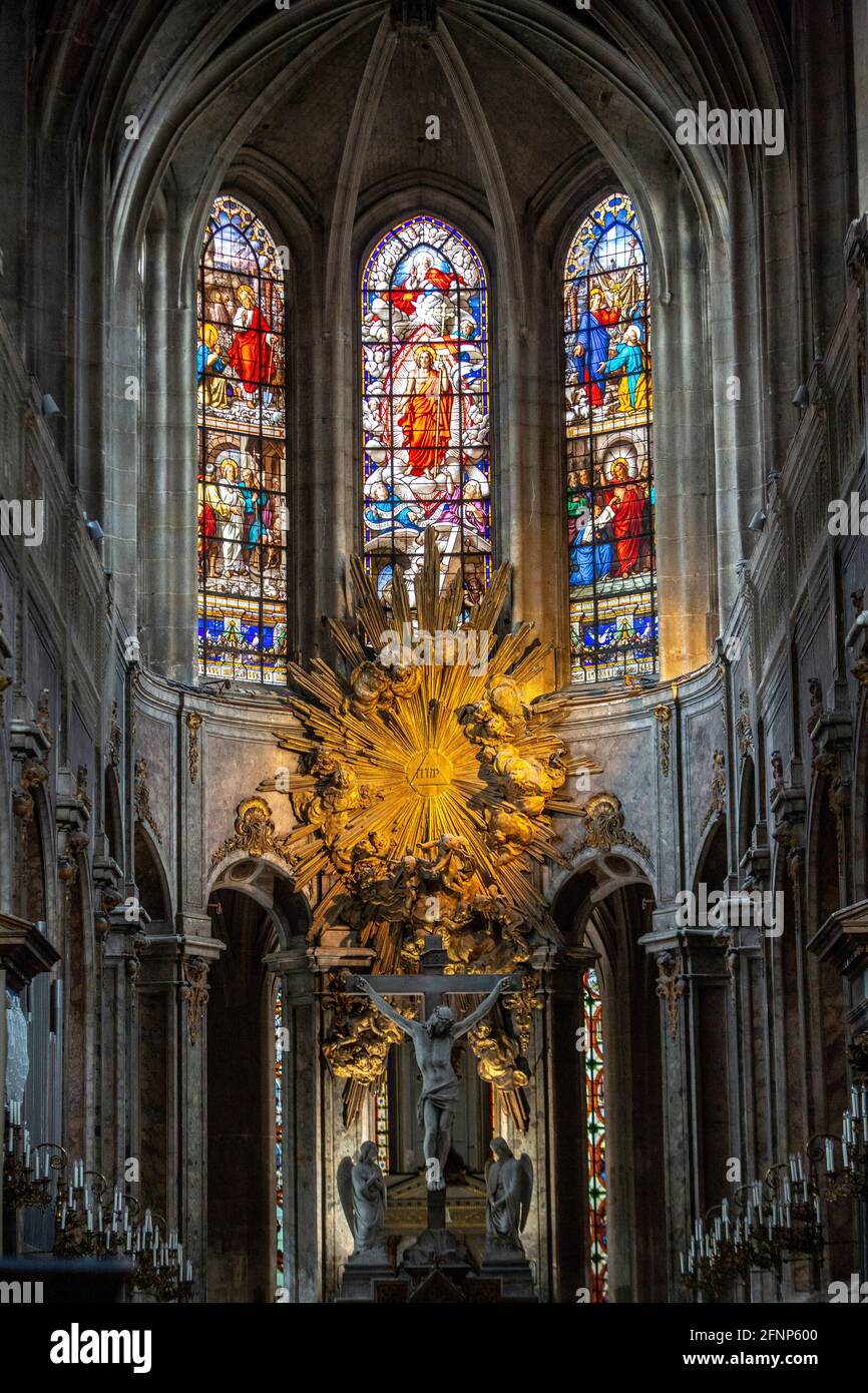 Inside Saint Merri chuch, Paris, France Stock Photo - Alamy