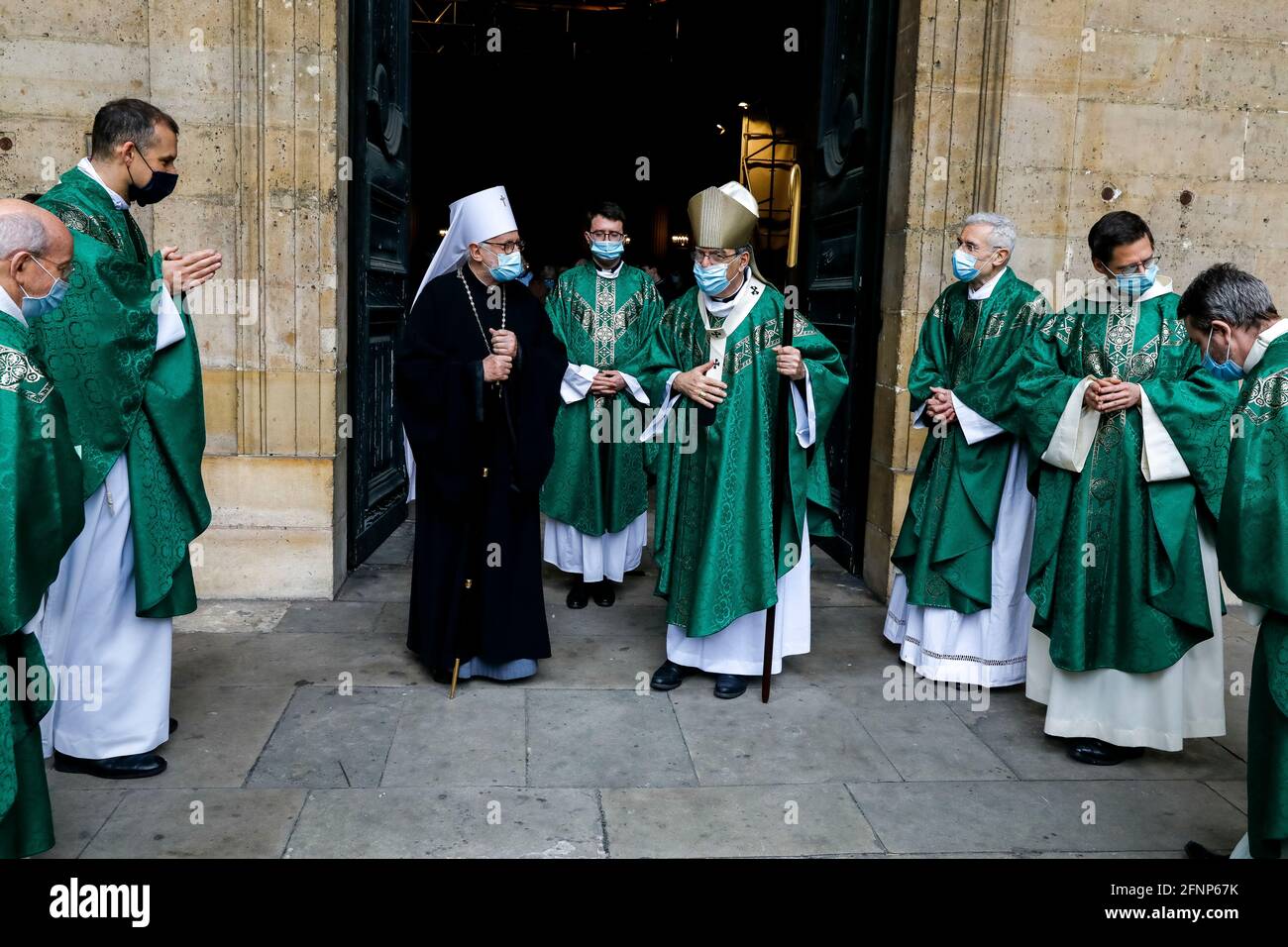 Mass in Saint-Philippe-du-Roule catholic church, Paris, France ...