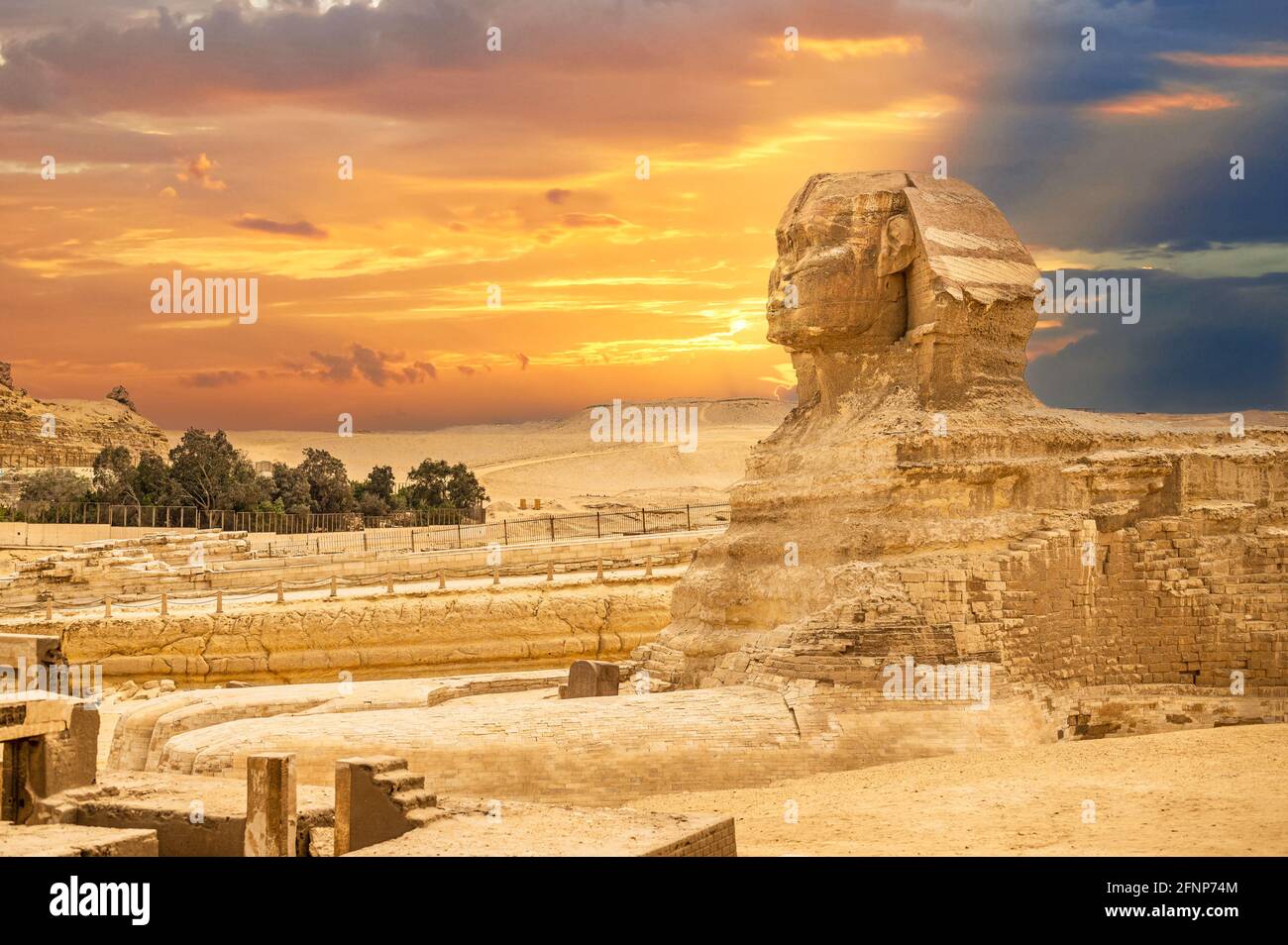 The Egyptian pyramids of Giza on the background of Cairo. Miracle of ...