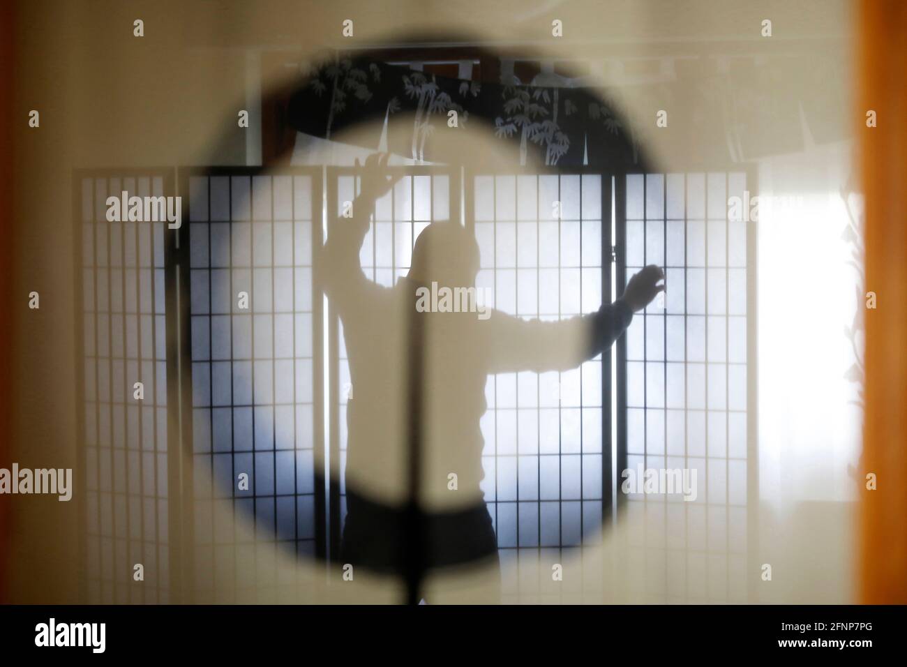 Zen buddhist monk in a dojo in Marrubiu, Sardinia, Italy Stock Photo ...