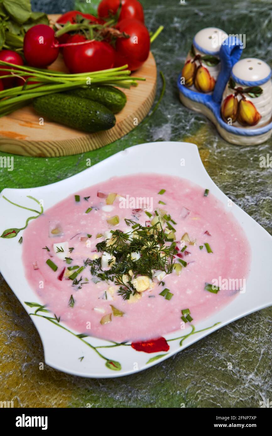 Cold soup - chlodnik Stock Photo - Alamy