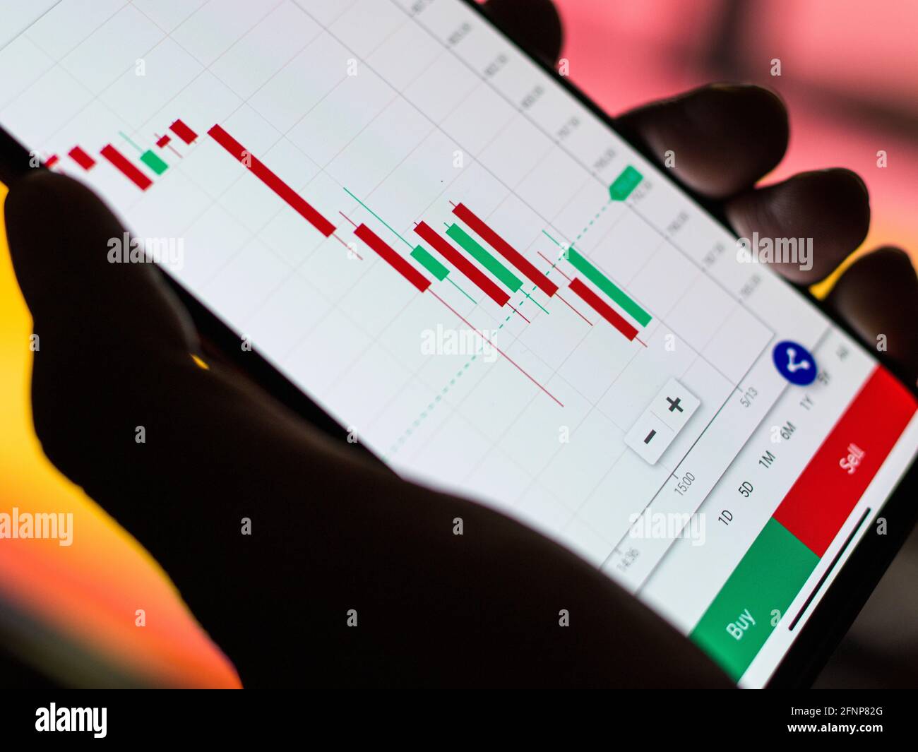Stock market graph for tranding and investment in security exchange ...