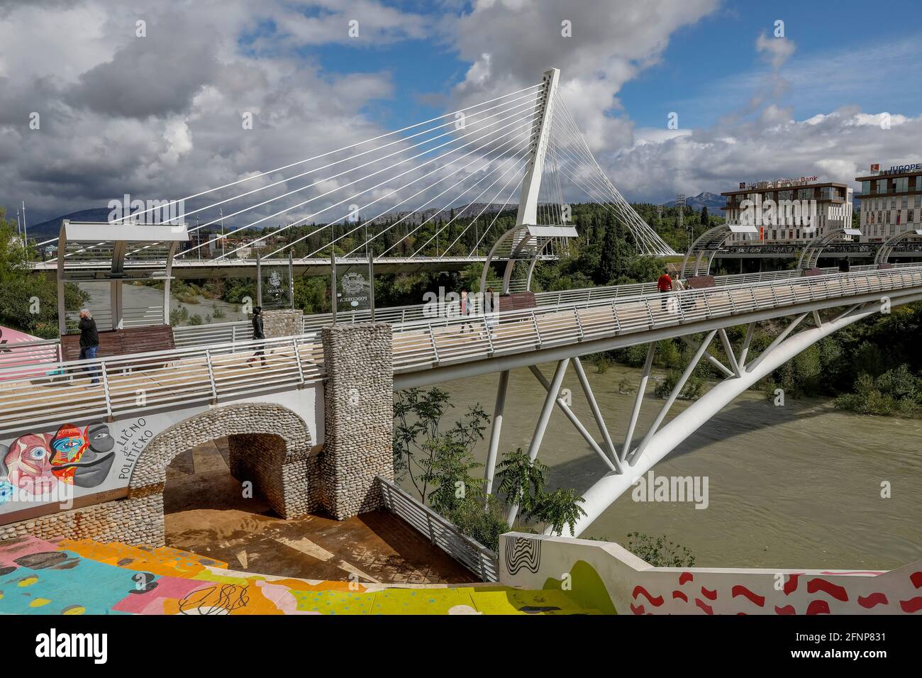Millenium bridge, Podgorica, Montenegro Stock Photo - Alamy