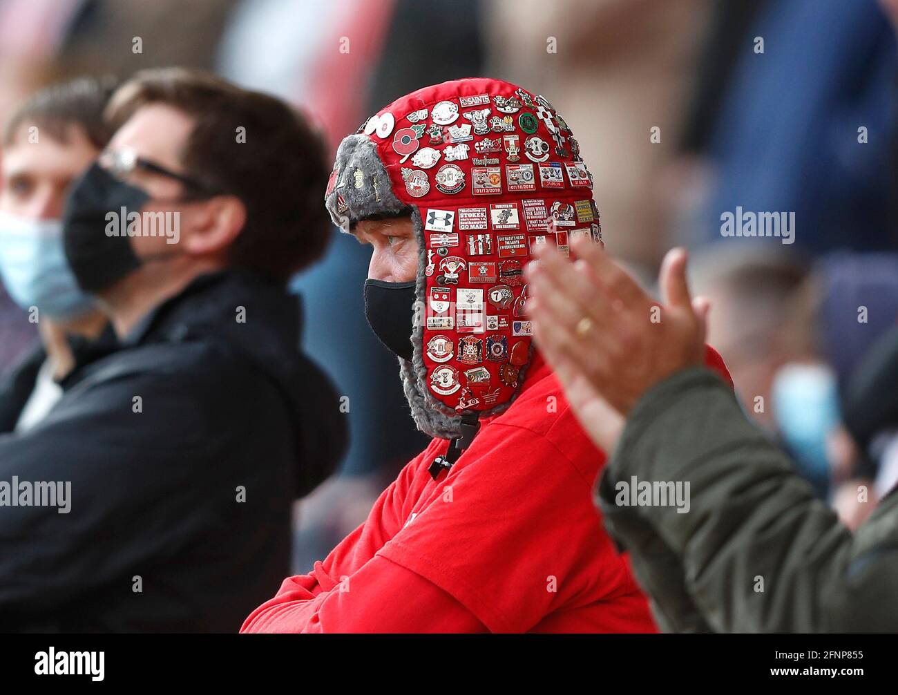 Southampton fans before the Premier League match at St Mary's Stadium ...