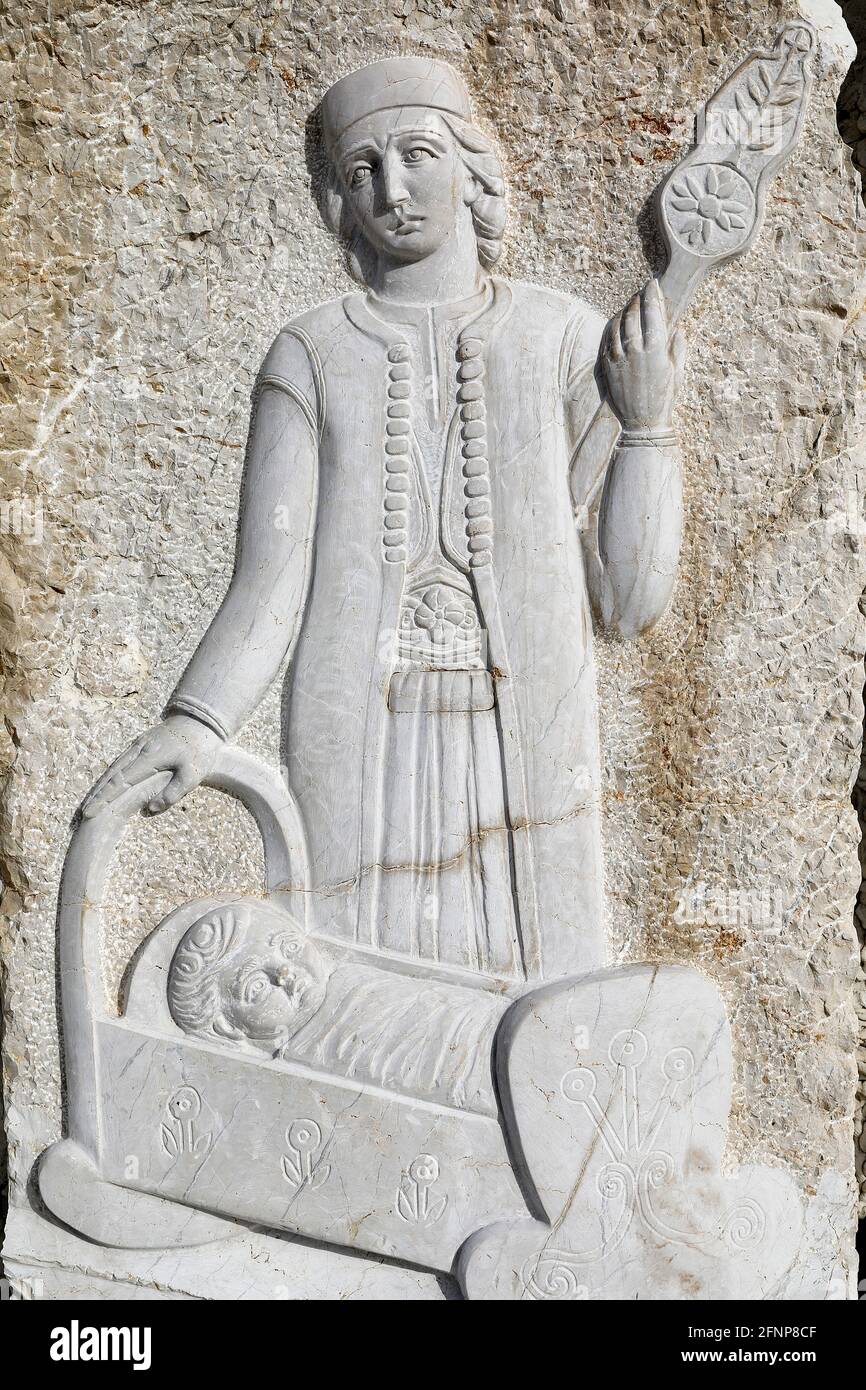 Resurrection orthodox cathedral, Podgorica, Montenegro. Relief Stock ...