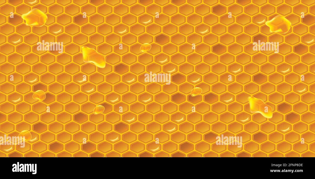 Vector Honey Comb background pattern repeatable Stock Vector Image ...