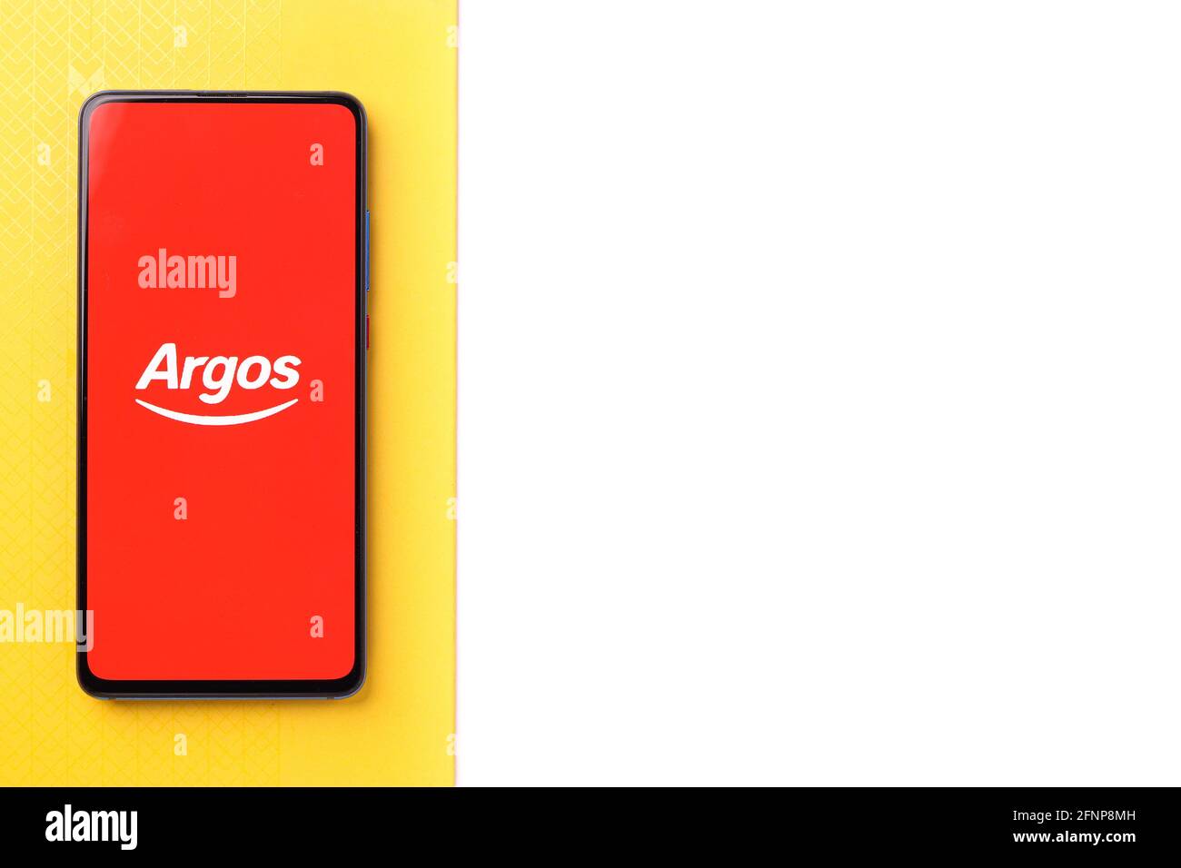 Assam, india - May 18, 2021 : Argos logo on phone screen stock image ...