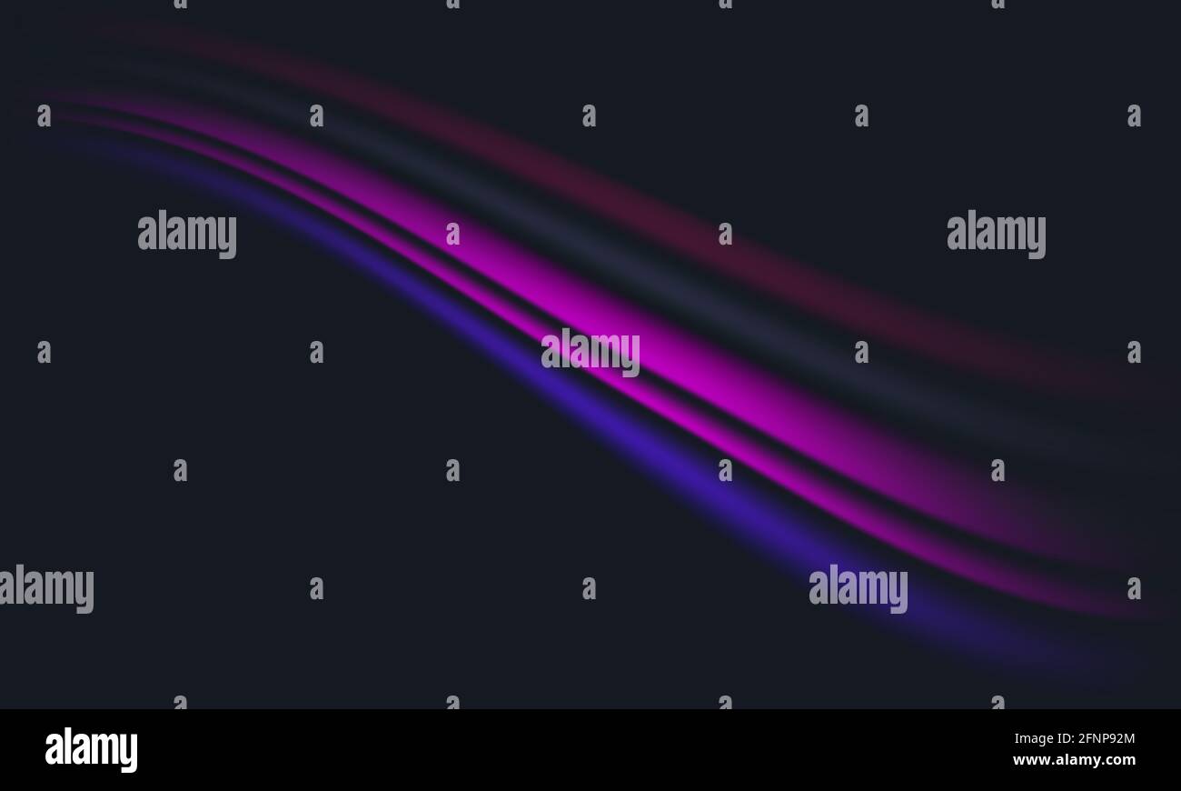 Dark abstract wavy layered multi colors background. Vector 3d ...
