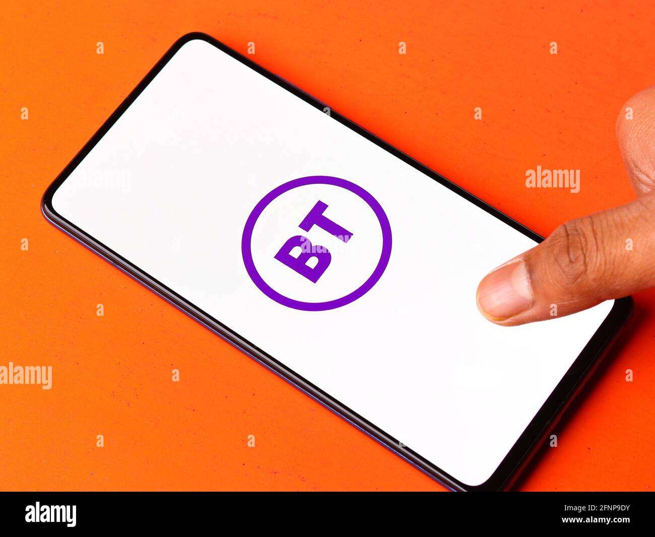 Assam, india - May 18, 2021 : BT Group logo on phone screen stock image ...