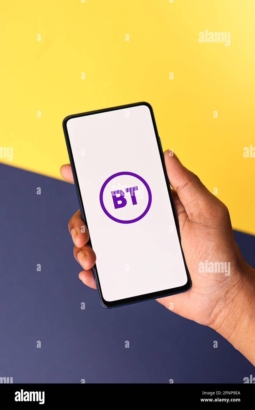 Assam, india - May 18, 2021 : BT Group logo on phone screen stock image ...