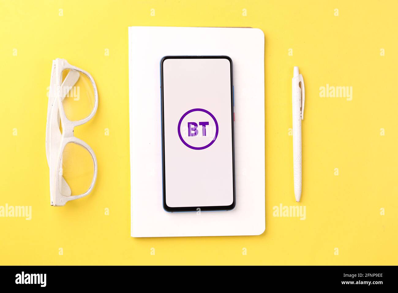 Assam, india - May 18, 2021 : BT Group logo on phone screen stock image ...