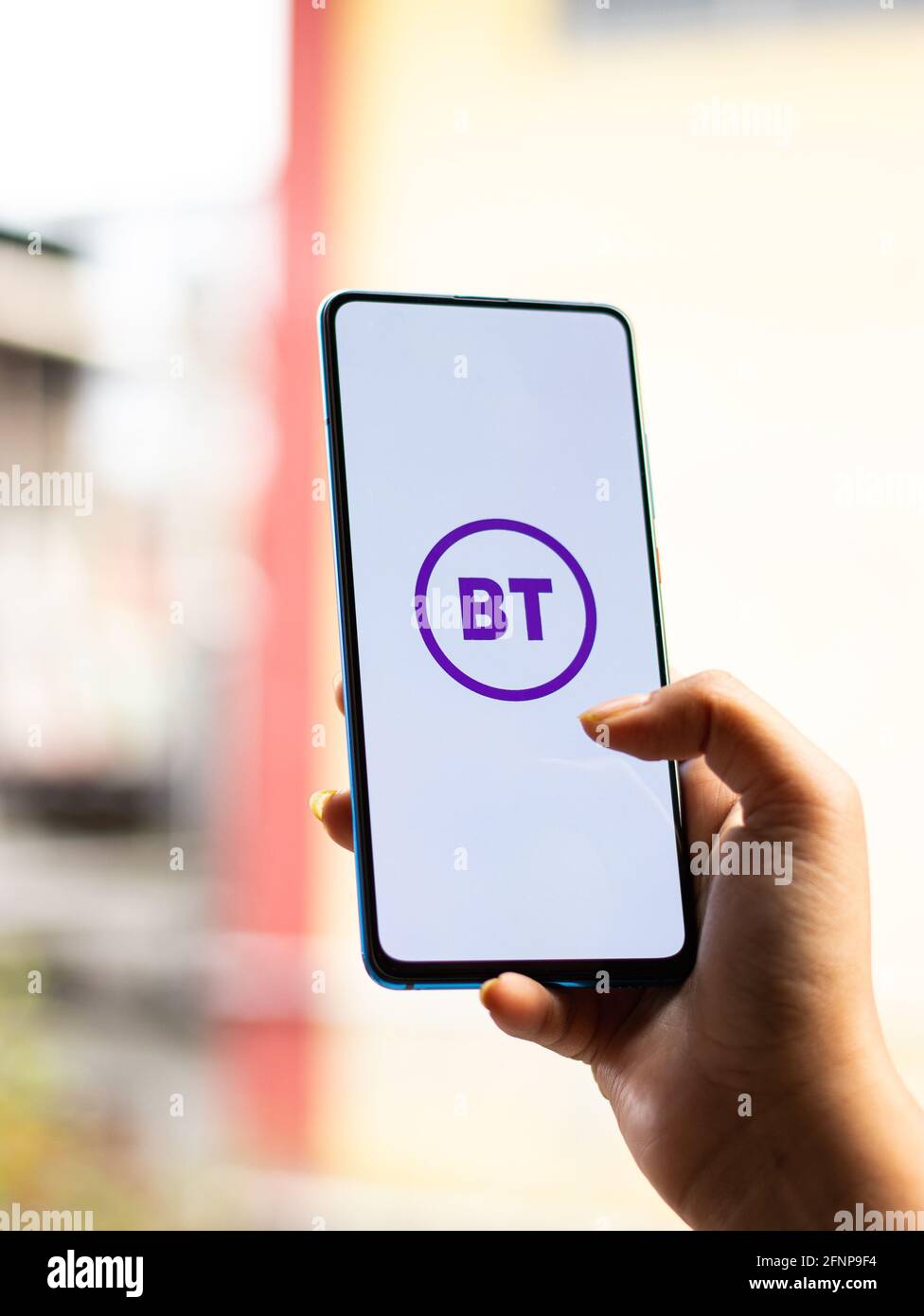 Assam, india - May 18, 2021 : BT Group logo on phone screen stock image ...