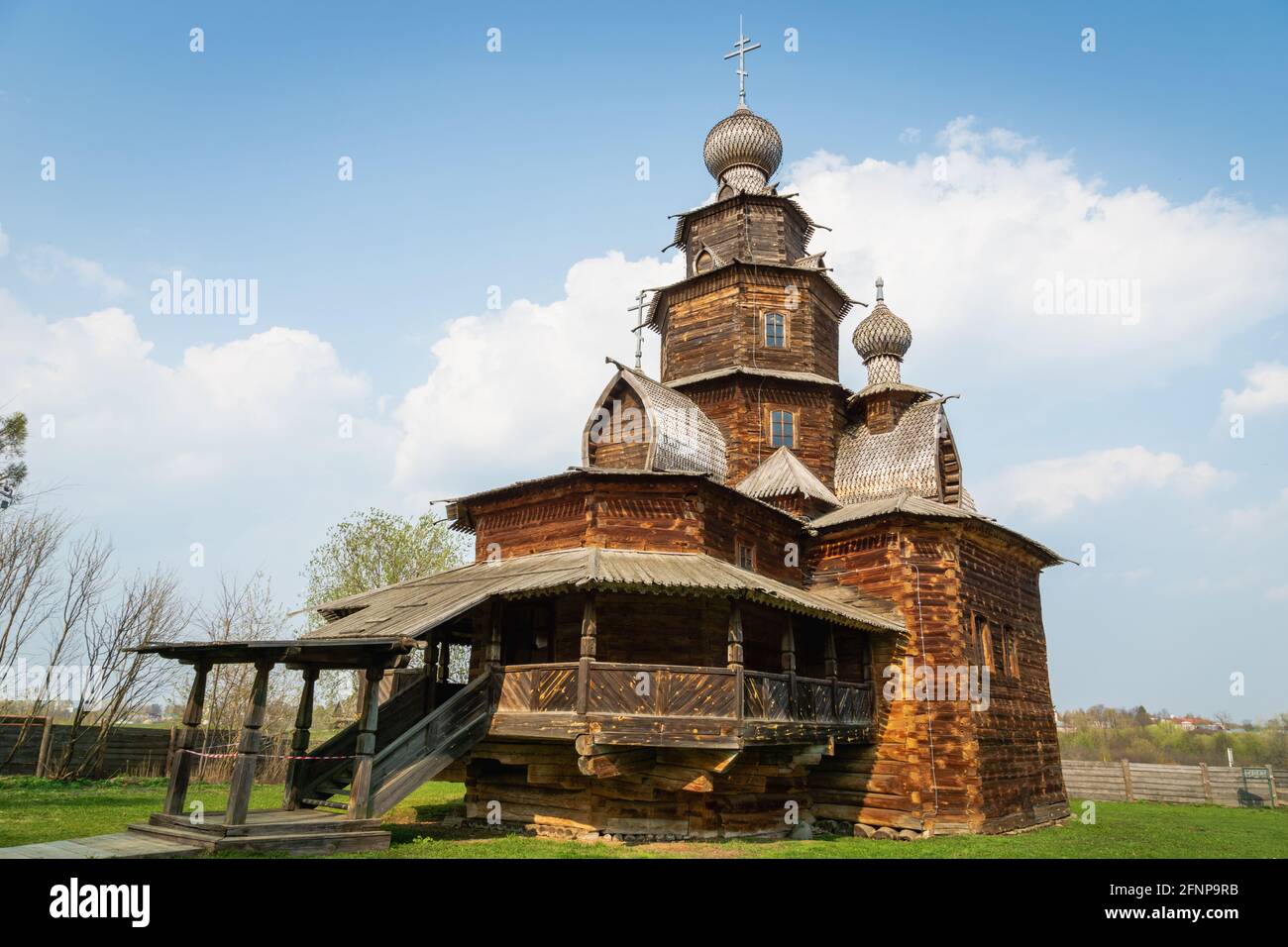 Suzdal, Russia - May 2019: Wooden traditional buildings in the museum ...