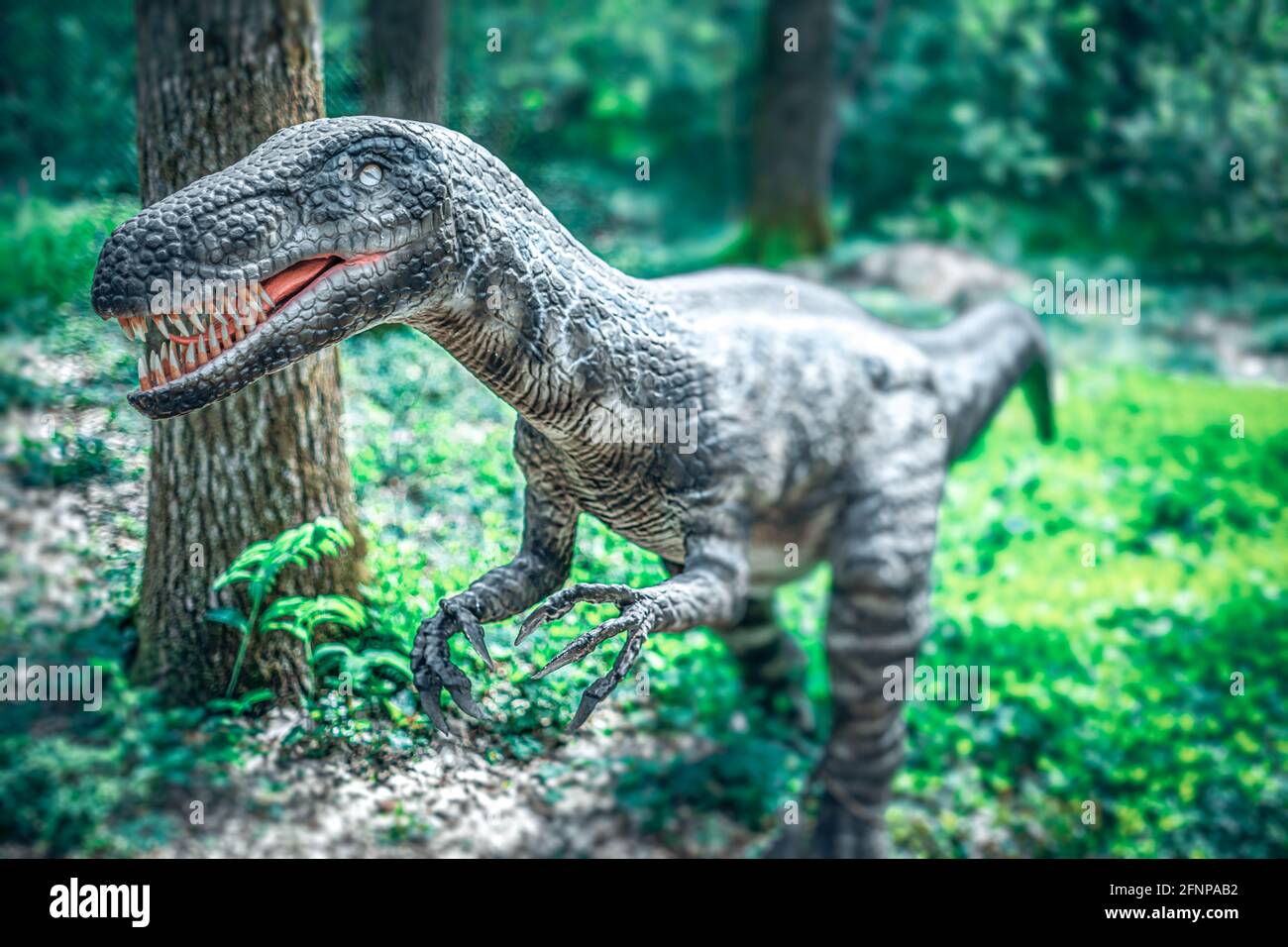 Dinosaur in the jungle Stock Photo - Alamy