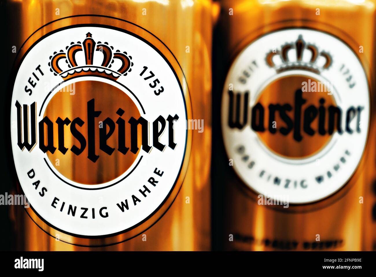 Editorial photo on Warsteiner theme. Illustrative photo for news about ...