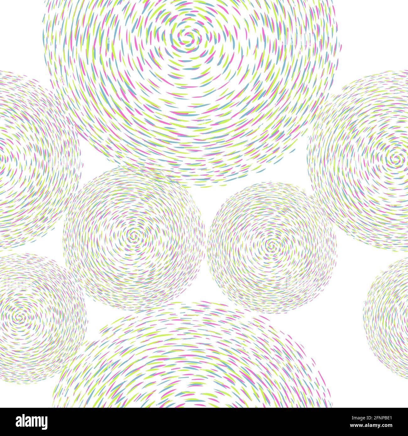 Seamless background from circles with hatching. Vector illustration ...