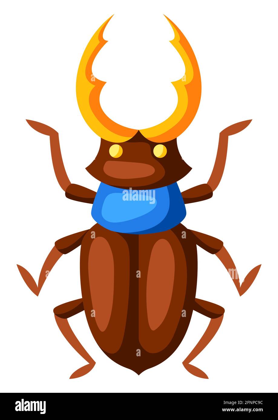 Illustration of colorful beetle. Stylized decorative insect Stock ...