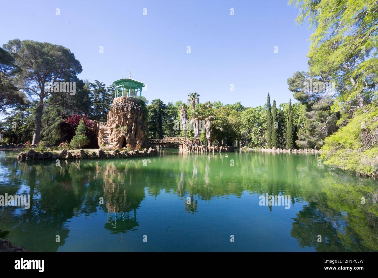 Cambrils, Spain, May 1, 2020 - Picturesque pond in Botanical Garden ...