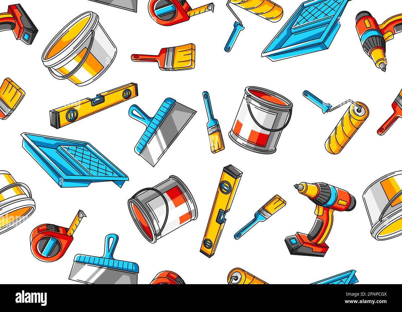 Construction tools seamless pattern vector hi-res stock photography and ...