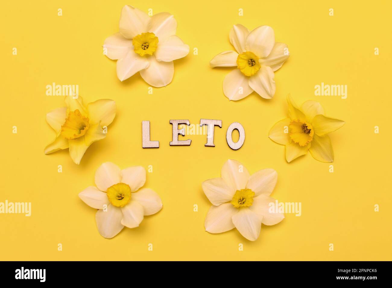 Leto lettering in English letters on a yellow background Stock Photo ...