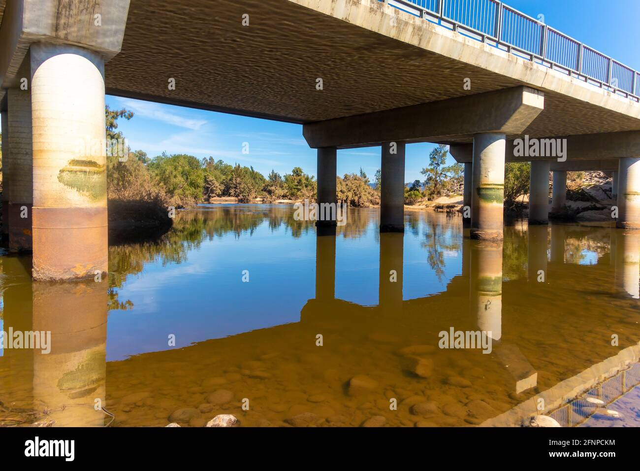 Photograph of the Nepean River and Bridge after severe flooding in ...