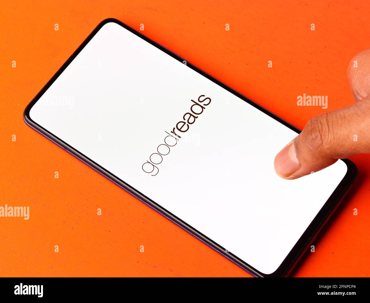 Assam, india - May 18, 2021 : Goodreads logo on phone screen stock ...