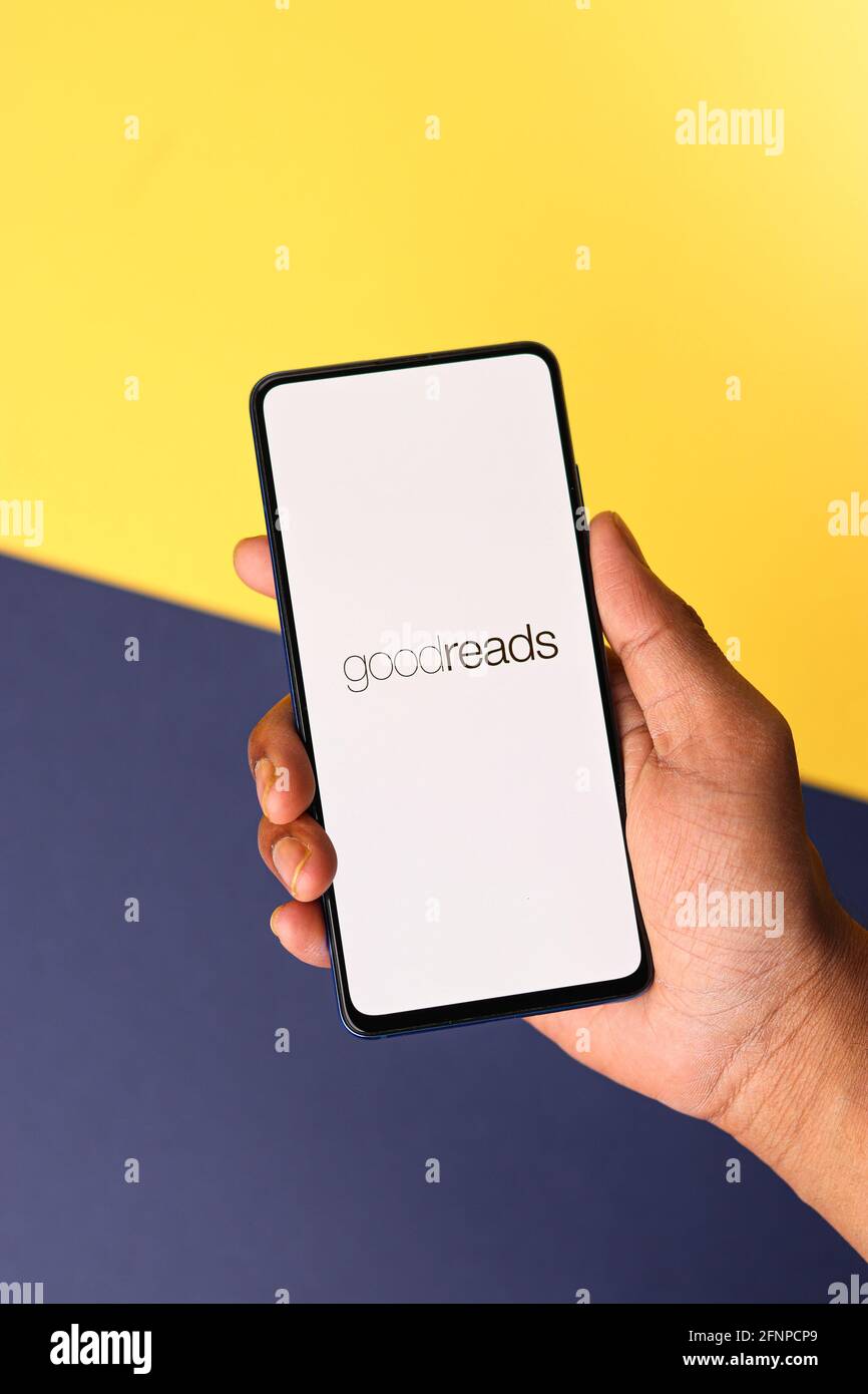 Assam, india - May 18, 2021 : Goodreads logo on phone screen stock ...