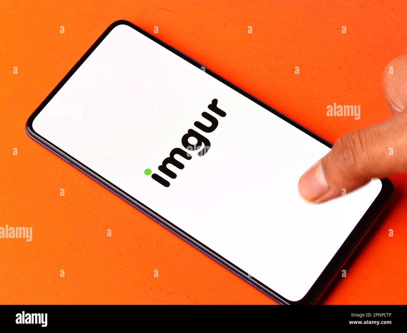 Assam, india - May 18, 2021 : Imgur logo on phone screen stock image ...