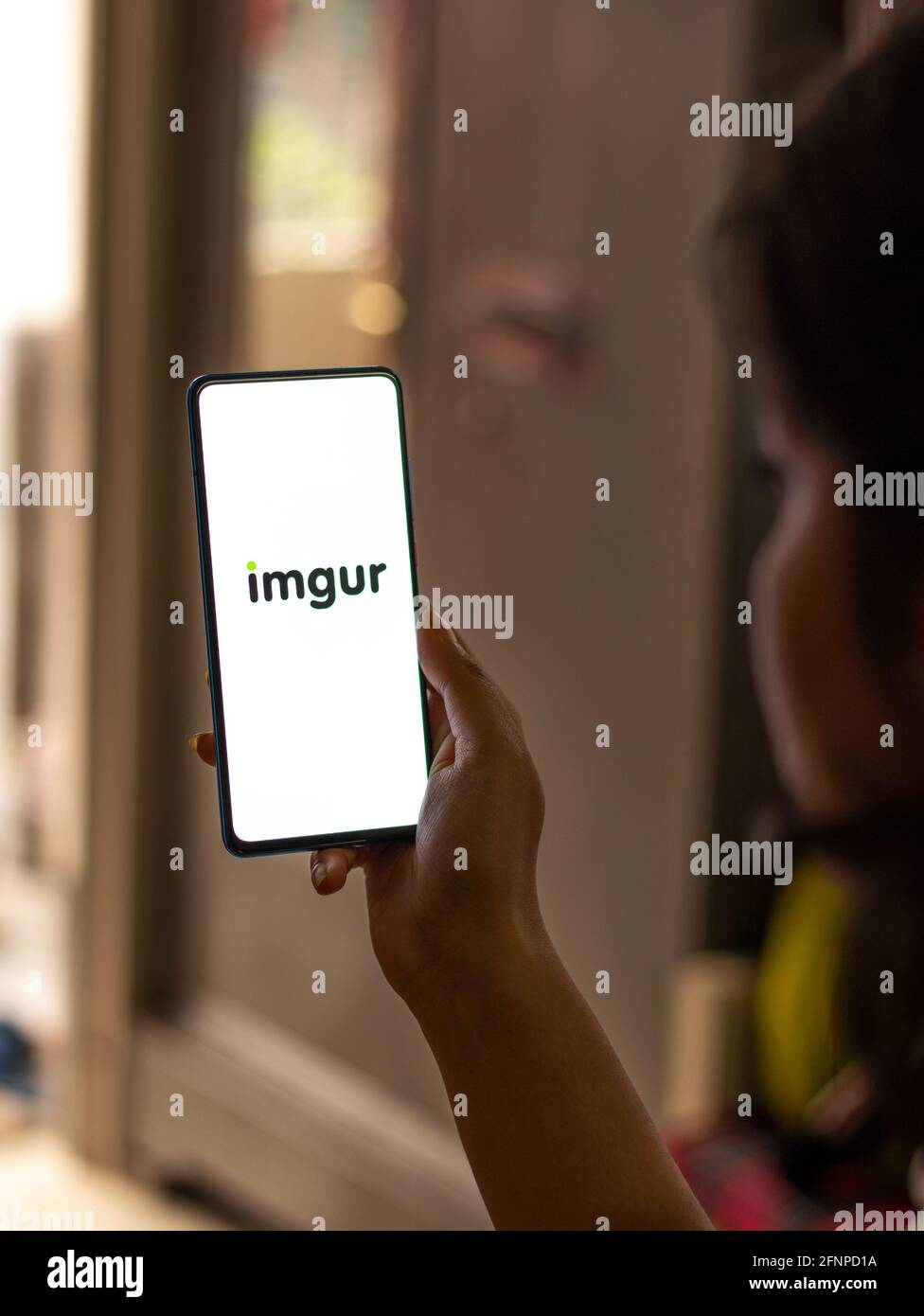 Assam, india - May 18, 2021 : Imgur logo on phone screen stock image ...