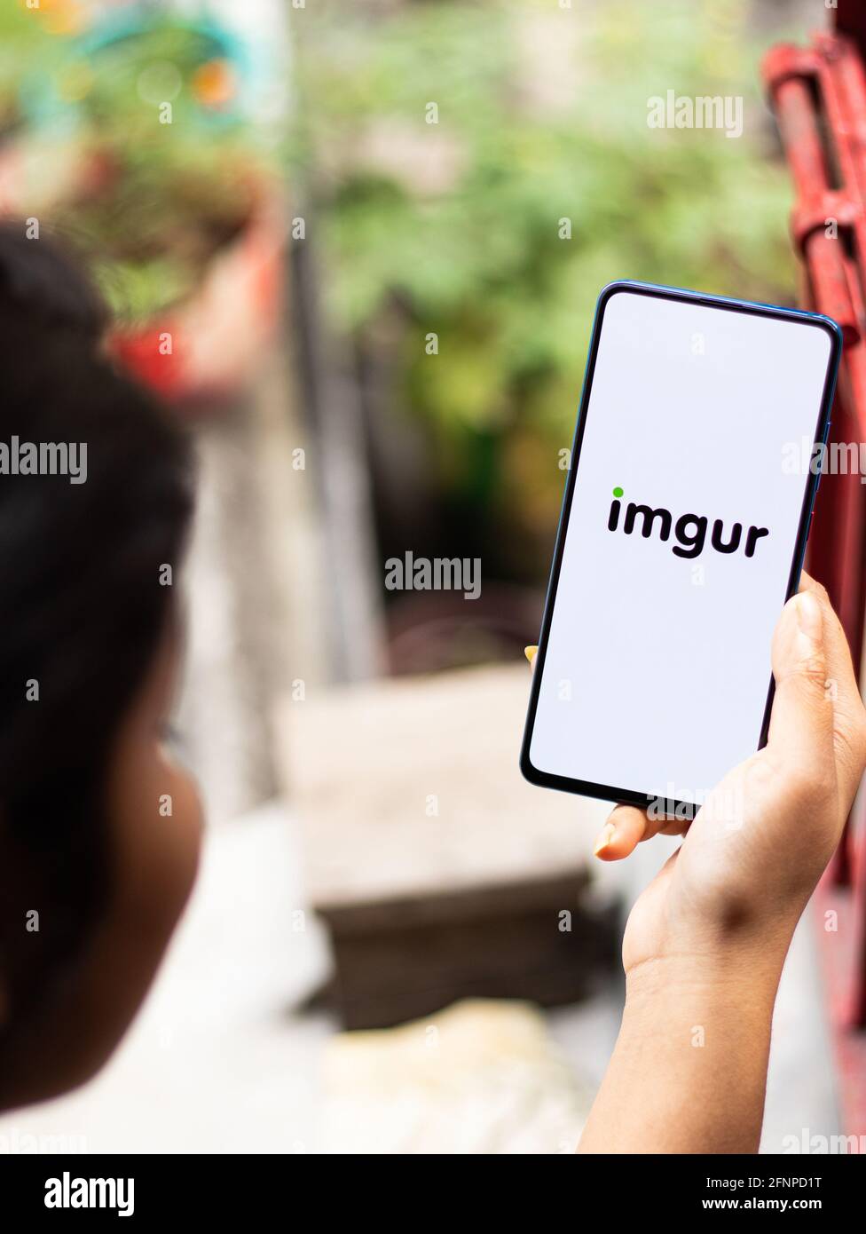 Assam, india - May 18, 2021 : Imgur logo on phone screen stock image ...