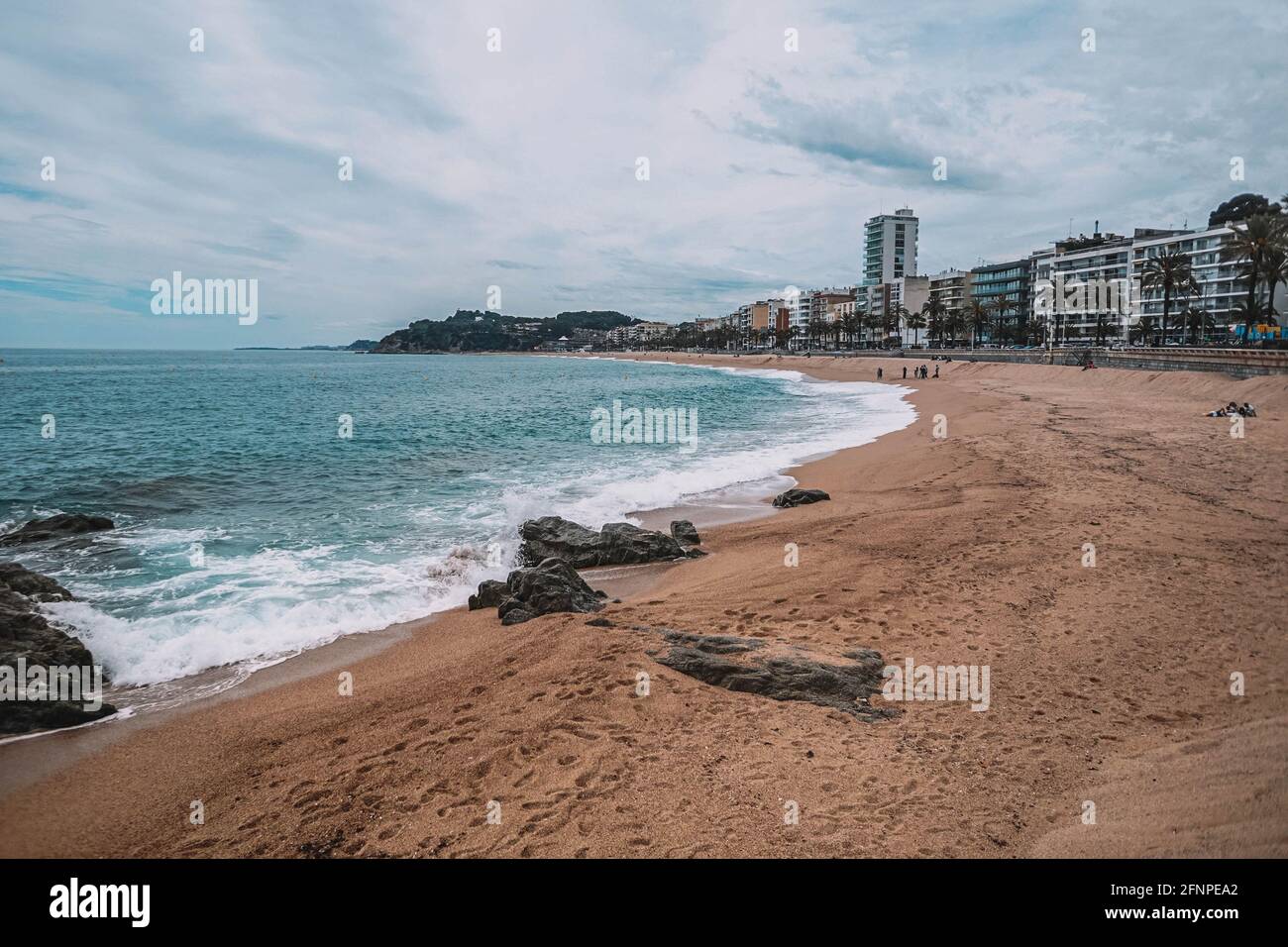 Landscape of a European Mediterranean beach Stock Photo - Alamy