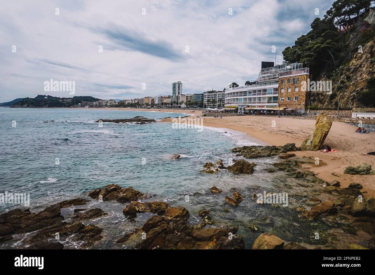 Landscape of a European Mediterranean beach Stock Photo - Alamy